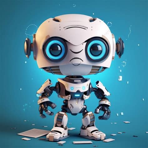 Premium Ai Image Adorable Ai Robot Paper Style Illustration Generative Ai