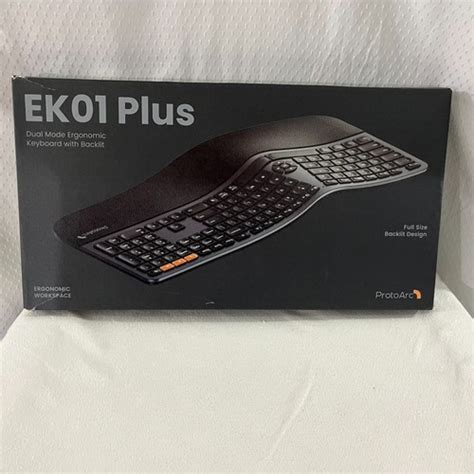 Protoarc Backlit Wireless Ergonomic Split Keyboard Ek01 Plus Bluetooth Or Usb Ebay