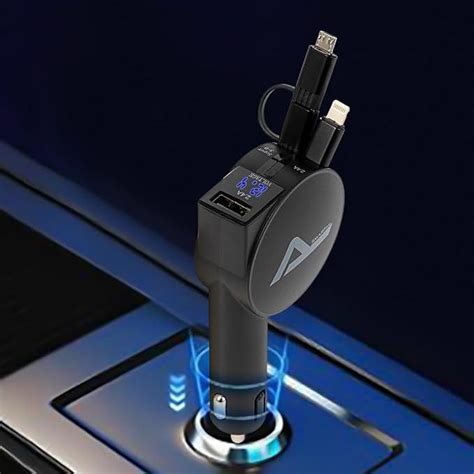 Powerflex Pro The Ultimate Retractable Car Charger For Swift Charging On The Go By