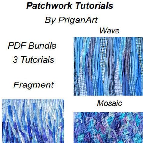 pdf bundle of 4 landscape patchwork tutorials pdf tutorials etsy