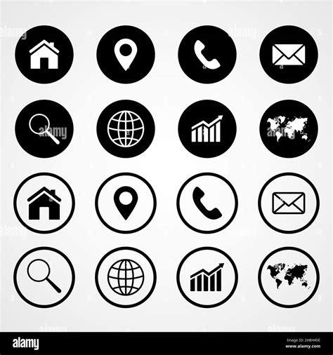 Web Icon Set Contact Us Icons Set Of Website Icons Vector