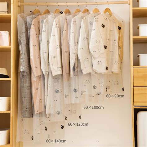 Badu Bg 5 бр Прахозащитно покритие за дрехи Удебелена пластмасова чанта за костюм за прах