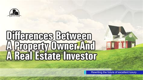 differences between a property owner and a real estate investor