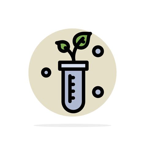 Tube Plant Lab Science Abstract Circle Background Flat Color Icon