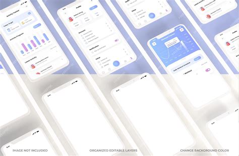 Ux Ui 디자인 프레젠테이션을 위한 Clayphones 목업 화면 프리미엄 Psd 파일