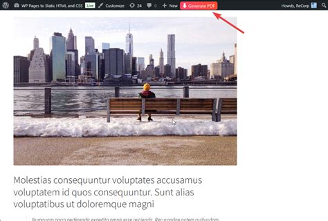 export wp page to static html and pdf wordpress plugin