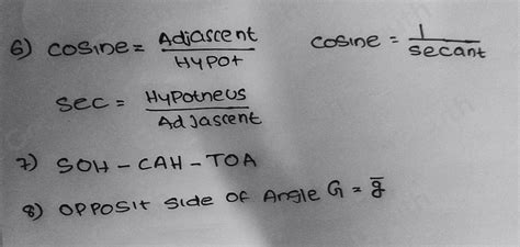 Solved 6 If Cosecant Is The Inverse Trigonometric Ratio Of Sine Then What Is The Inverse