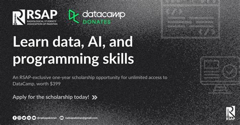 Rsap X Datacamp Donates Learn Data Science And Ai With Datacamp Rsap