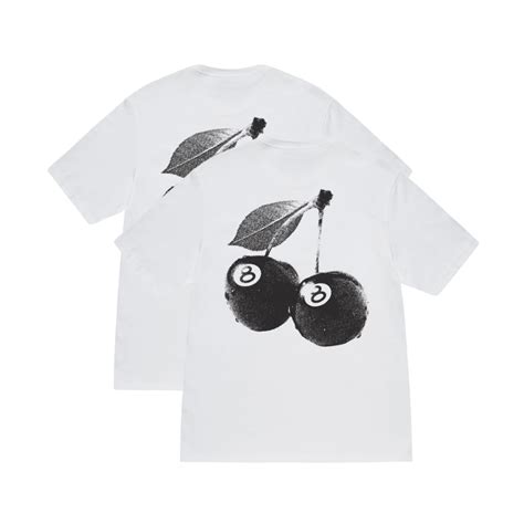 스투시 체리 티셔츠 화이트 2개 번들 Stussy Kream