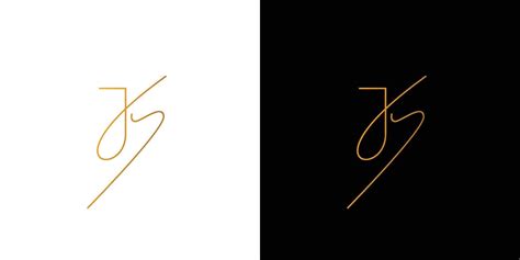 Modern And Unique Handwritten Letter Js Initials Logo Design 15285825