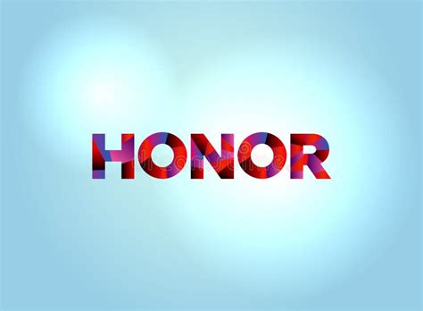 Honor Concept Colorful Word Art Stock Vector Illustration Of Esteem