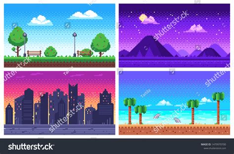 609319 Pixel Art Background 이미지 스톡 사진 및 벡터 Shutterstock