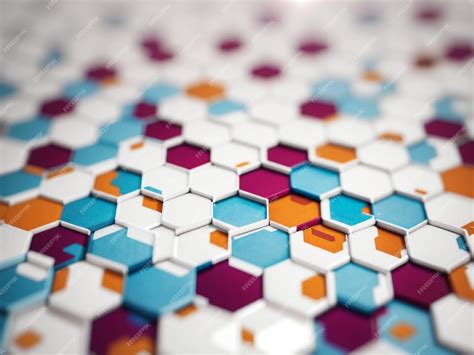 Premium Photo Hexadecimal Horizons Digital Hexagon Abstract Background