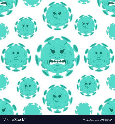 Coronavirus Covid Seamless Pattern Royalty Free Vector