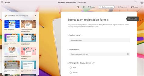 How To Create A Registration Form With Microsoft Forms