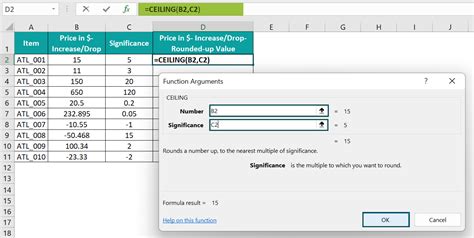 Excel Ceiling Function Formula Examples How To Use