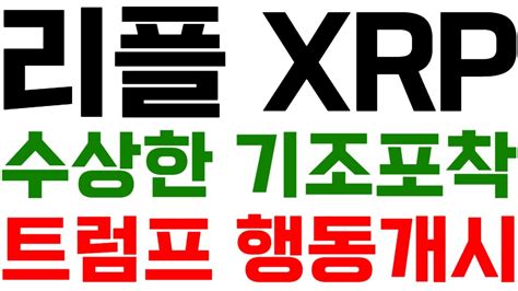 리플 Xrp 수상한 기조포착 트럼프 행동개시 엑스알피 비트코인 리플전망 리플코인뉴스 리플소송결과 리플코인목표가 리플etf승인날짜