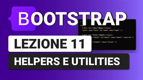Classi Helpers Ed Utilities Corso Bootstrap 5 Italiano Lezione 11 Youtube