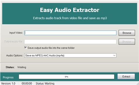 easy audio extractor convert any video file to avi