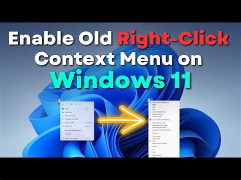 Windows how to enable the old windows style context menu right click in windows Видео