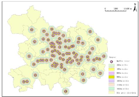 Buffer Zones Analysis On Check In Activities On Holidays Download Scientific Diagram
