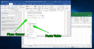 Excel Table In Word Document Computer Applications For Managers