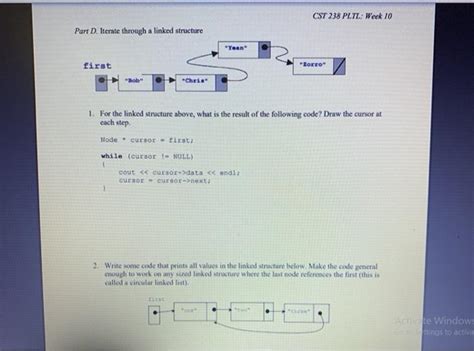 Solved Part C Write Code To Create A Given Structure Here