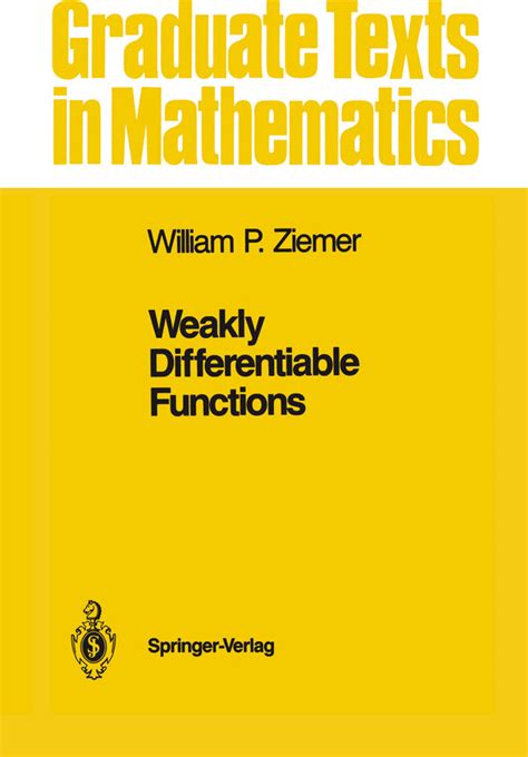weakly differentiable functions william p ziemer ebook pdf
