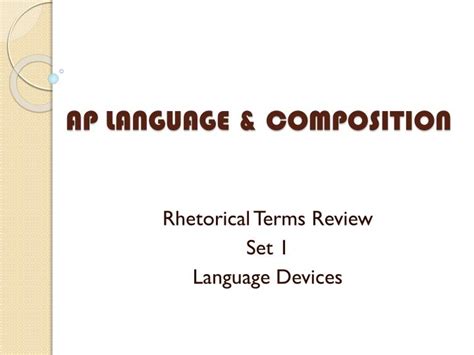 PPT AP LANGUAGE COMPOSITION PowerPoint Presentation Free Download ID