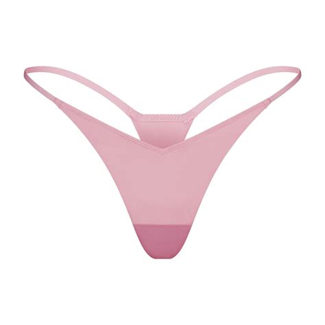 Shine Foundations Deep V Front String Thong Cherry Blossom Skimus