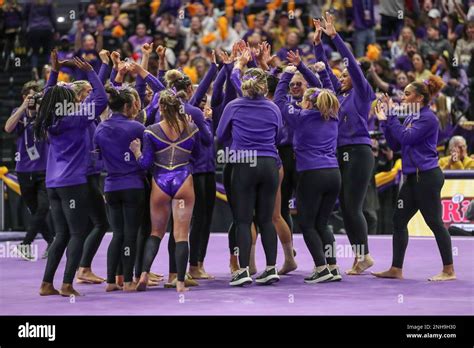 February 3 2023 The Lsu Team Celebrates Aleah Finnegans Perfect 10