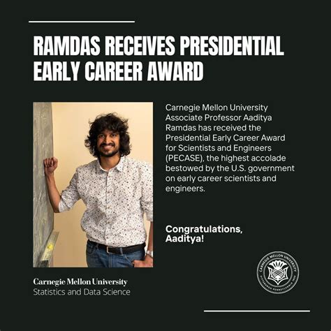 Congratulations To Aaditya Ramdas For Receiving The Presidential Early Career Award For