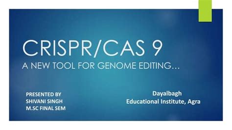 Crispr Cas System Ppt