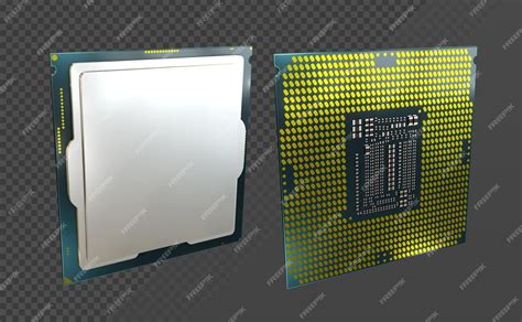 Premium Psd 3d Rendering Cpu Main Processor Central Processing Unit