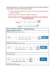 Geometry Homework Docx Homework Directions Each Day You Will Complete The On
