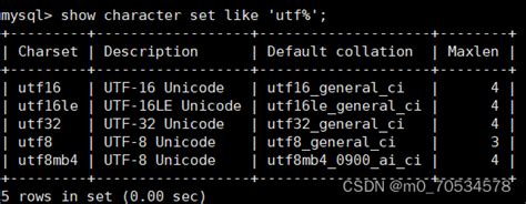 数据库之mysql字符集与数据库操作 数据库字符集 csdn博客
