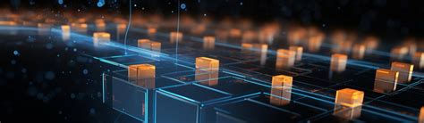 Data Connecting Binary Chip Boxes With Database Futuristic Background