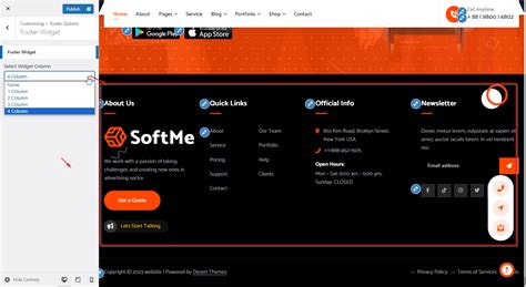 How To Manage Footer Widget Desert Themes