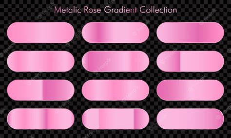 Premium Vector Collection Of Rose Gold Gradient Backgrounds Set Of Pink Metallic Textures