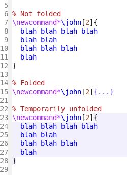 Folding Braces In Emacs AucTeX TeX LaTeX Stack Exchange