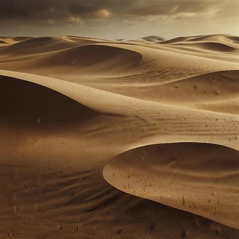 A Sand Dune With A Sand Dune In The Background Premium Ai Generated Image