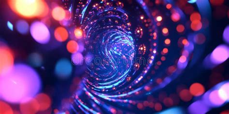 A Dynamic 3d Abstract Background Showcasing A Swirling Vortex Of Glowing Orbs Forming A