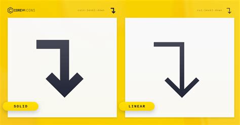 Level Down Icon · Linear · Coreui Icons · Svg Javascript Typescript