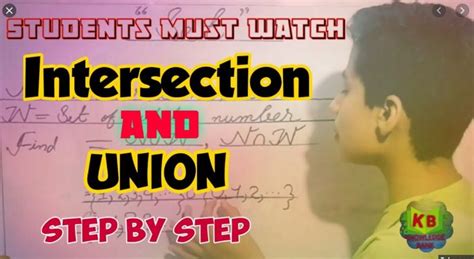 Maths How To Solve Intersection And Union Very Easy Method Math Solving Method