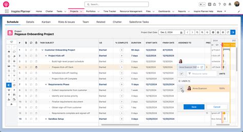 Gantt Lwc Assign Project Tasks Inspire Planner Help Center