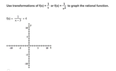 solved use transformations of f x x1 or f x x21 to graph