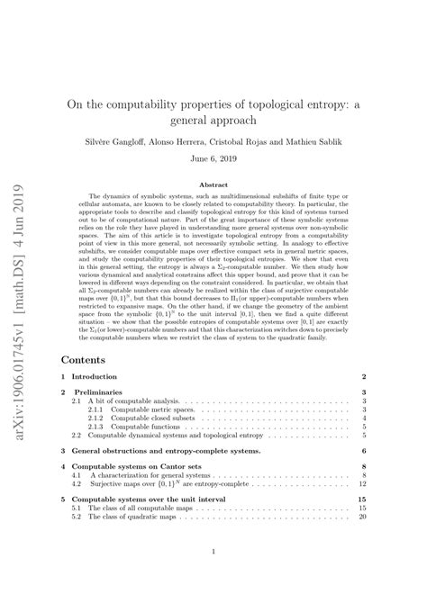 pdf on the computability properties of topological entropy a general