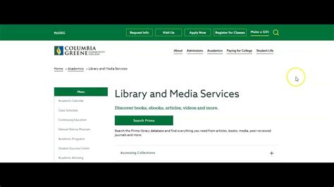 Cgcc Library Website Tutorial Youtube