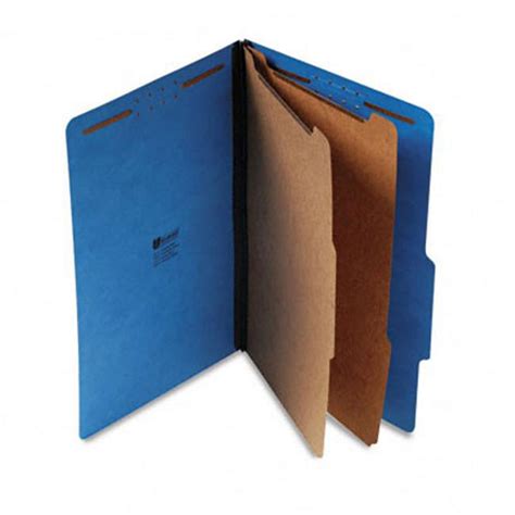 Universal Pressboard Classification Folders Cobalt Blue Legal Size