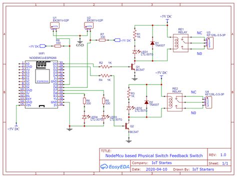Nodemcu Blynk Feedback Switch With Physical Switch Status Iot Starters